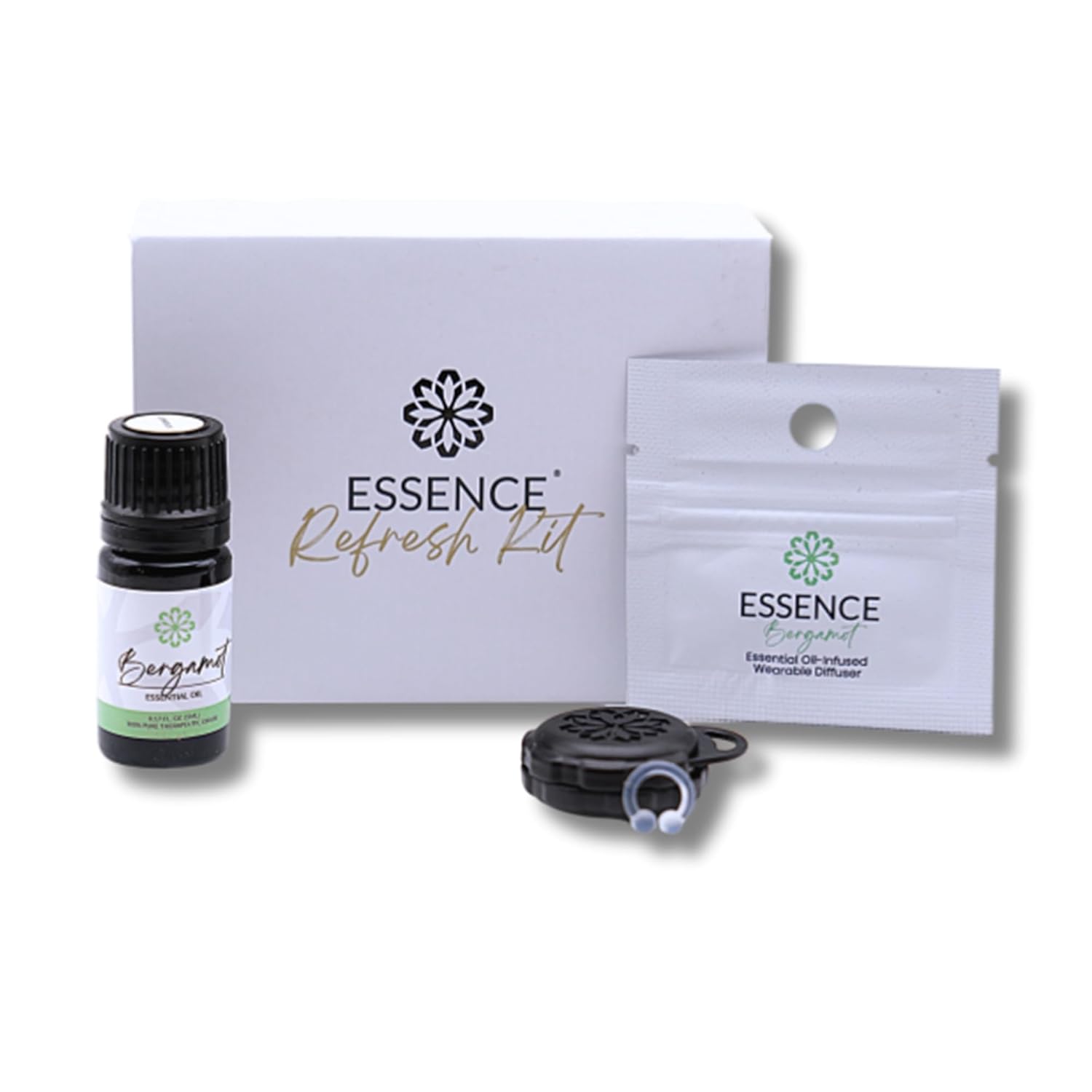 Amazon.com : Essence Wearable Aromatherapy Nasal Diffuser – Bergamot Essential Oil Nose Ring ...