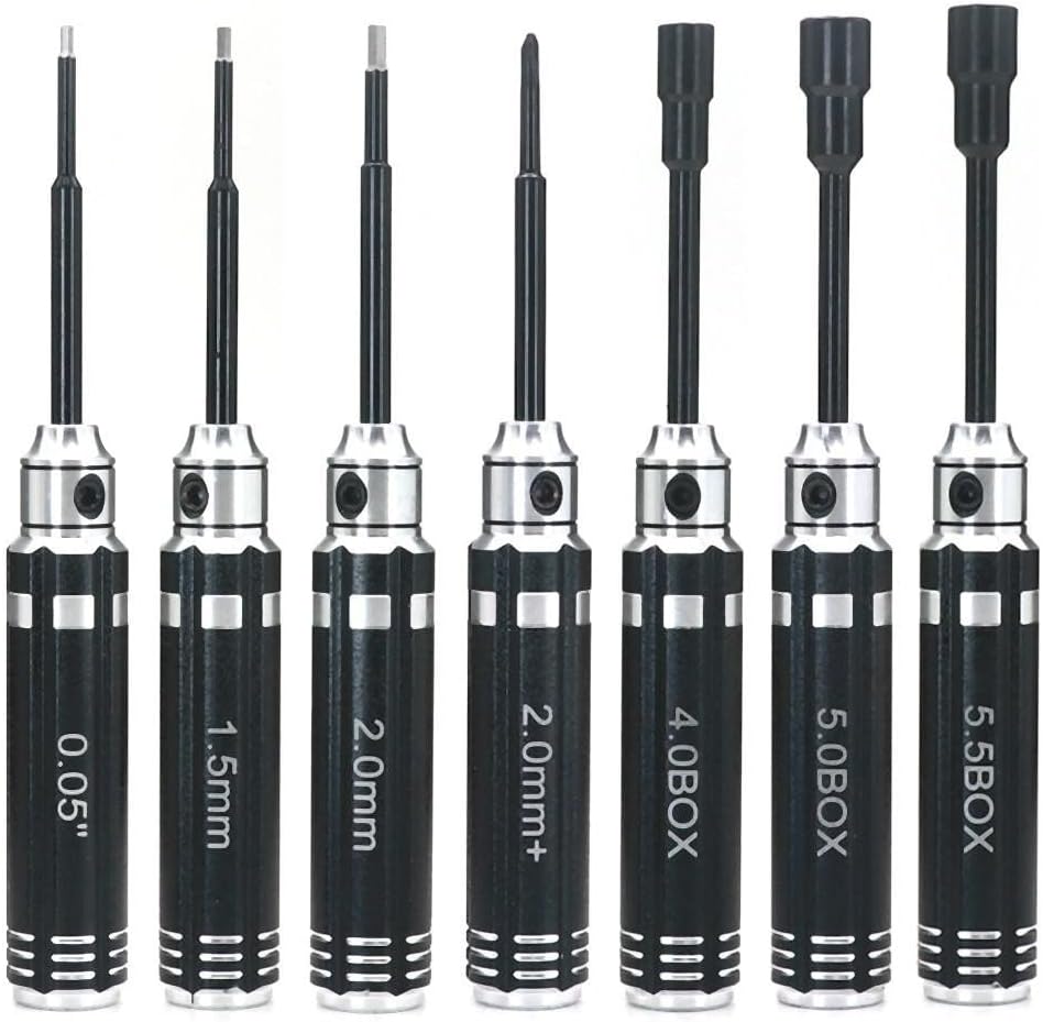 Amazon.com: KingVal 7PCS Hex Screwdrivers Nut Socket Driver RC Repair ...