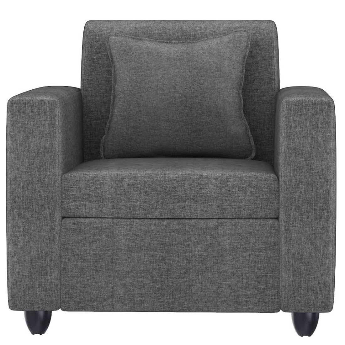 HANDWOOD FURNITURE 1 Seater Fabric Sofa Set for Living Room Furniture ...