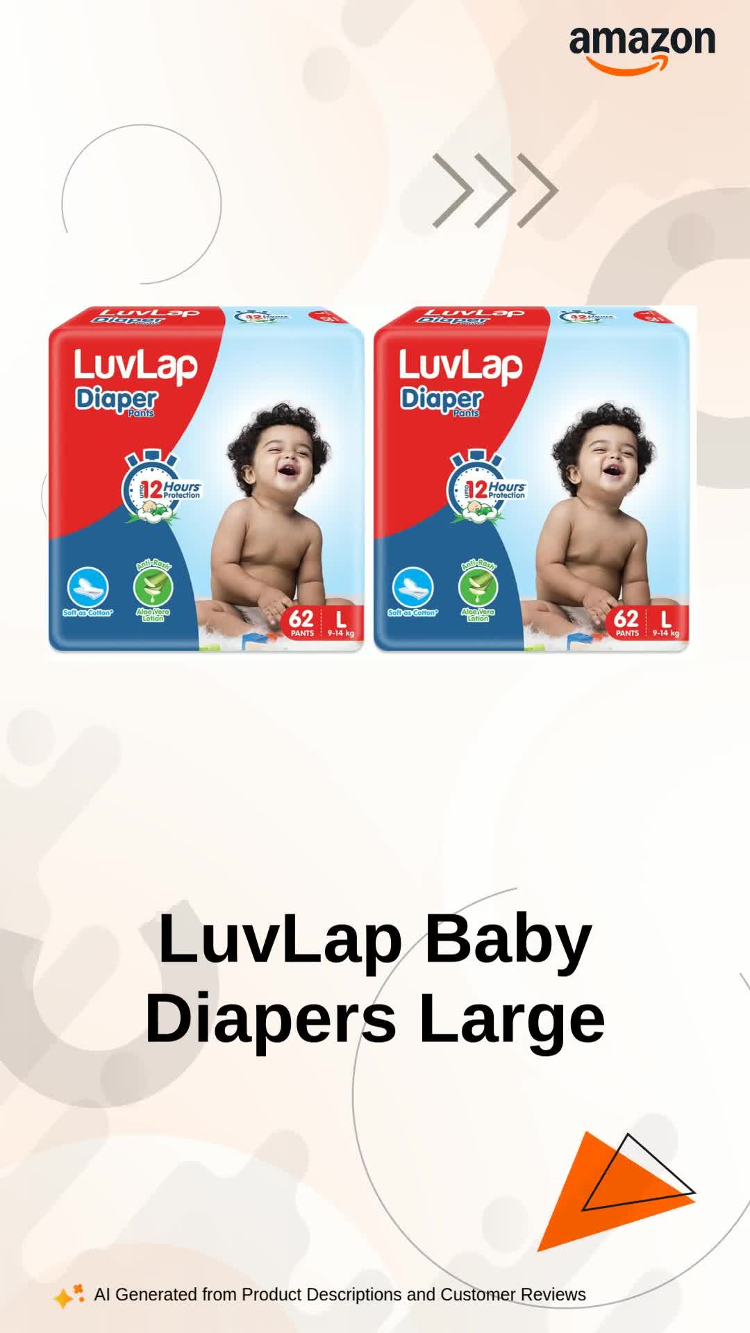 Watch LuvLap Baby Diapers Large on Amazon Live