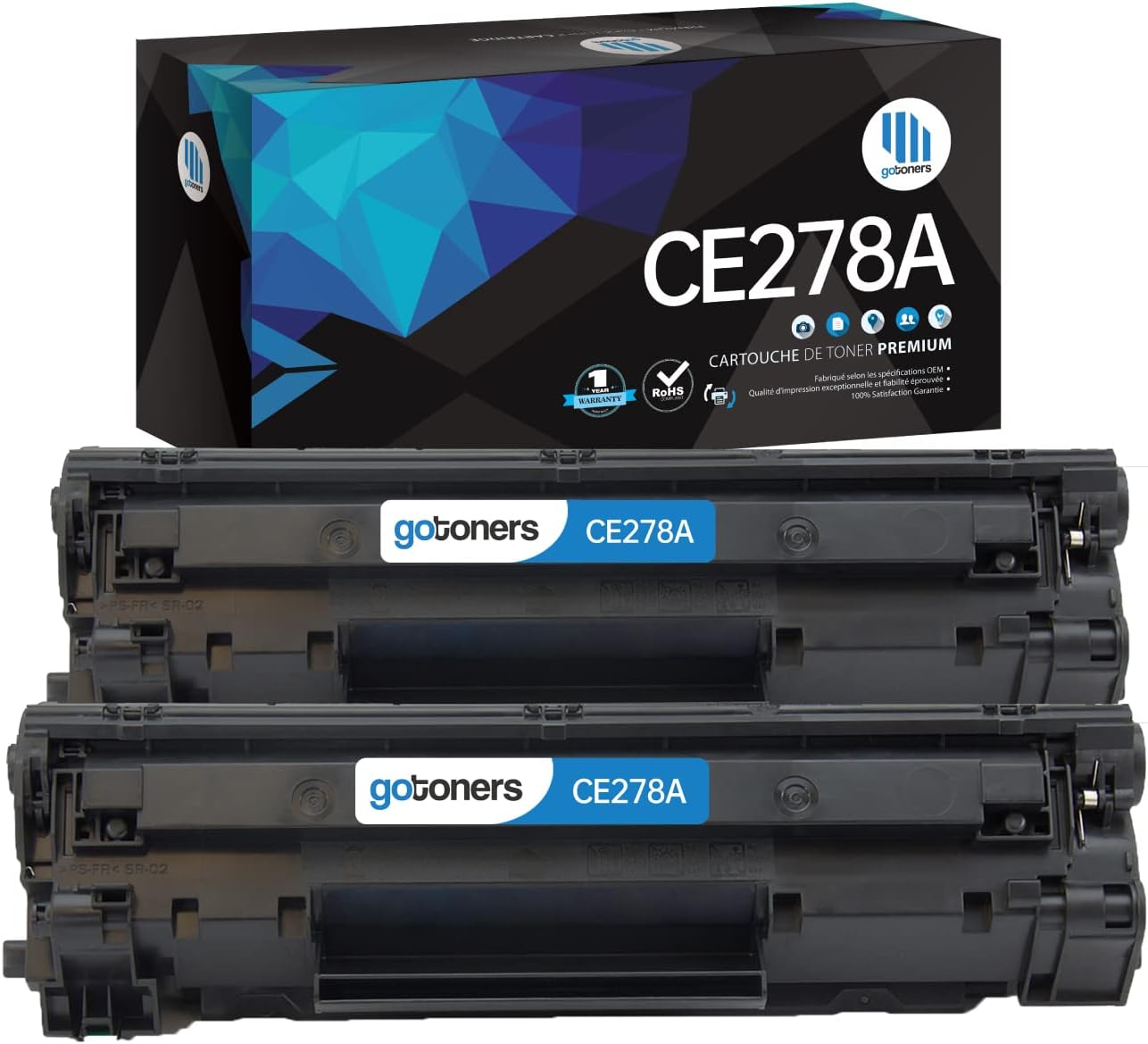 CE278A 2PK Gotoners Compatible HP 78A Toner CE278A for HP Laserjet ...
