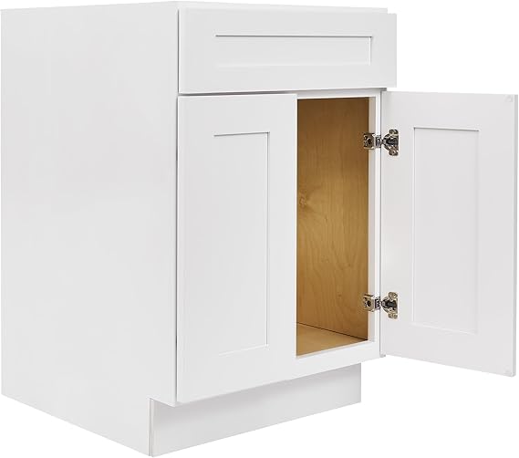 Amazon.com: ONESTOCK 24-Inch Kitchen Base Cabinet with Drawer, White ...