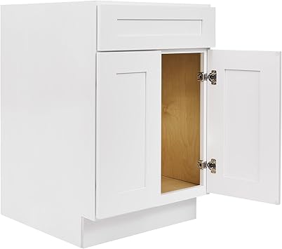 Amazon.com: ONESTOCK 24-Inch Kitchen Base Cabinet with Drawer, White ...