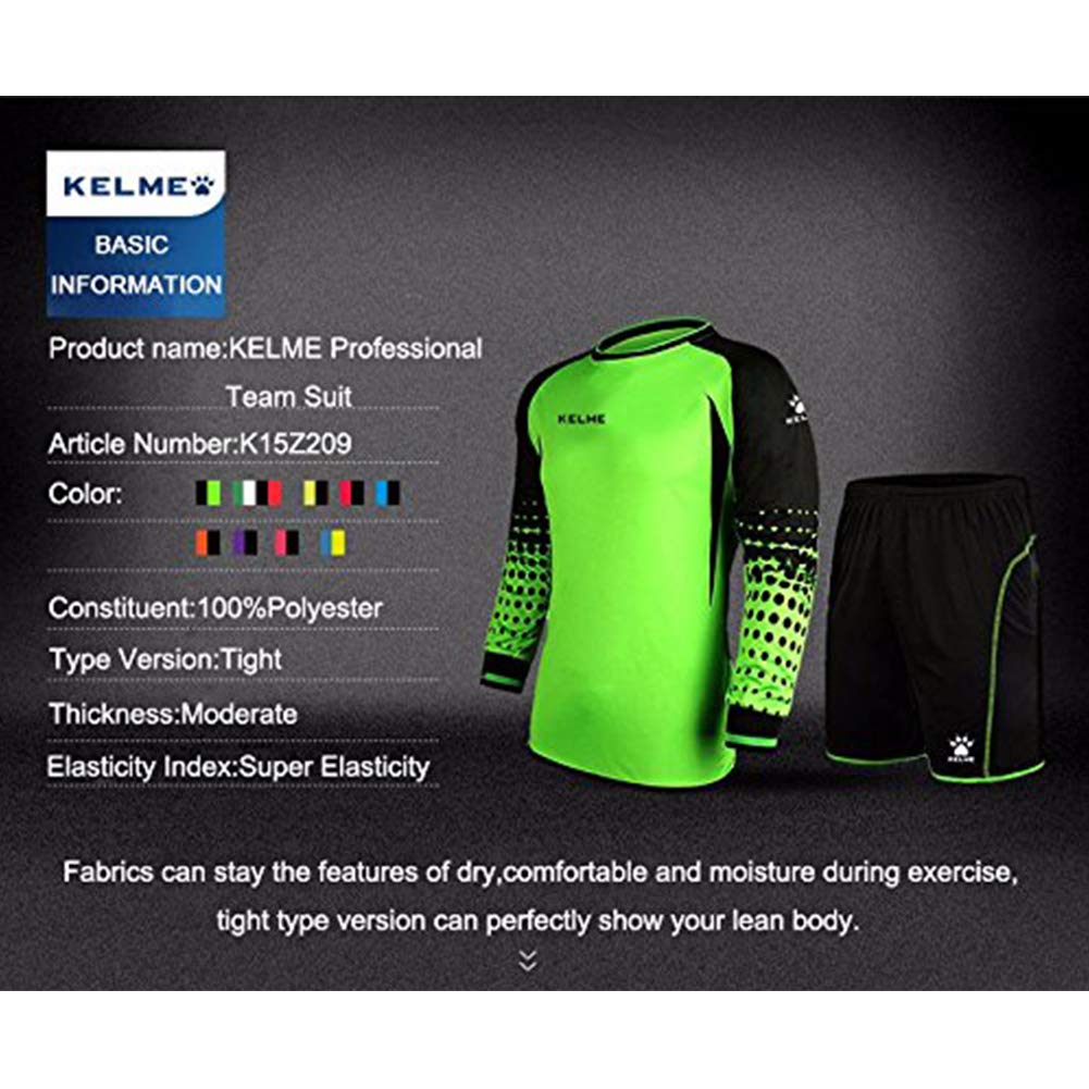 Buy KELME Men Goalkeeper Padded Jersey and Shorts,Youth Soccer Goalie ...