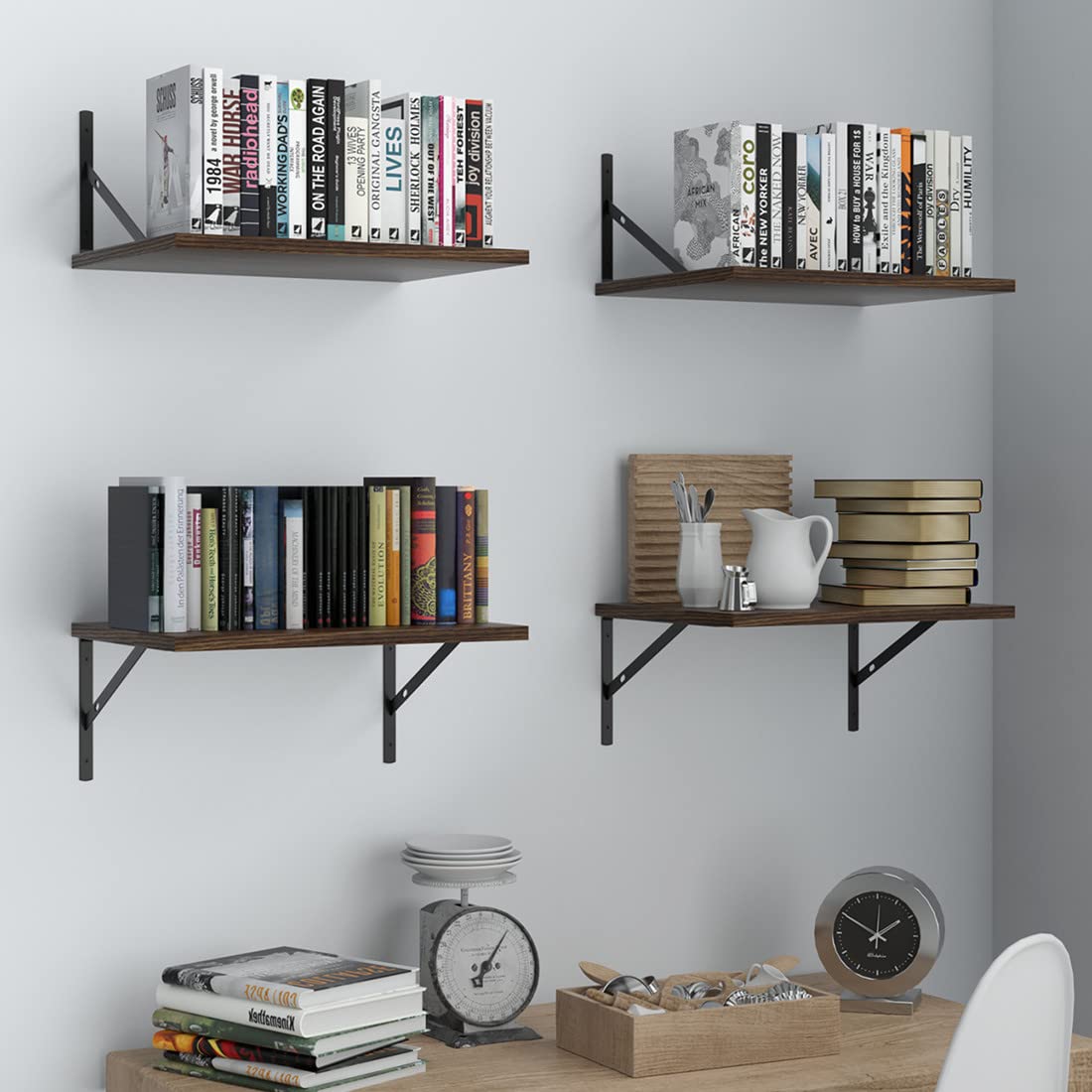 Deep Floating Shelves for Wall 4 Sets, 12 Inch Deep Floating Wall ...