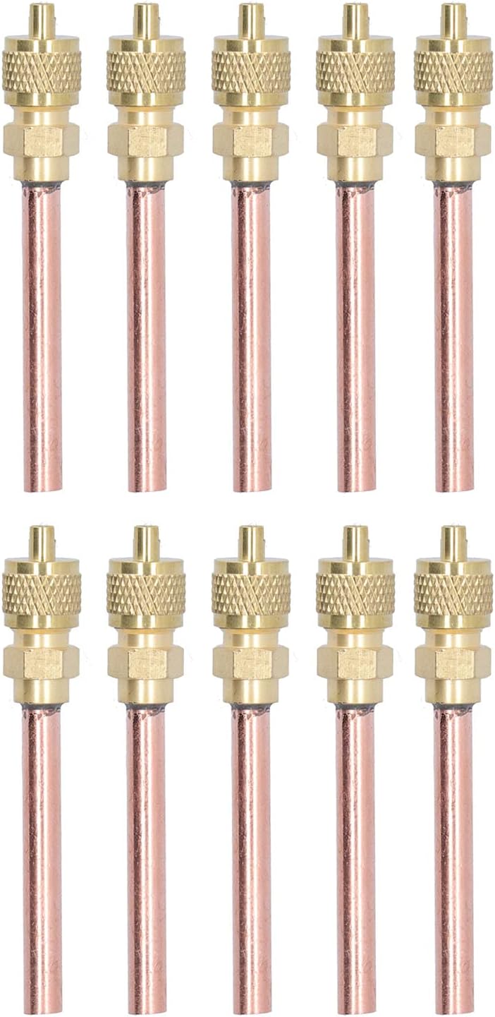 Amazon.com: Pssopp 10Pcs Service Access Valve Heavy Duty Brass 1/4SAE ...