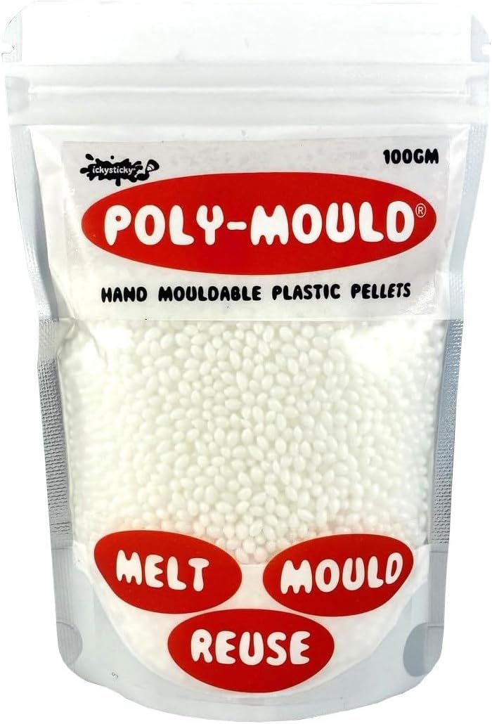 ICKYSTICKY Poly-Mould 100GM Thermoplastic Beads, Meltable Polymorph ...