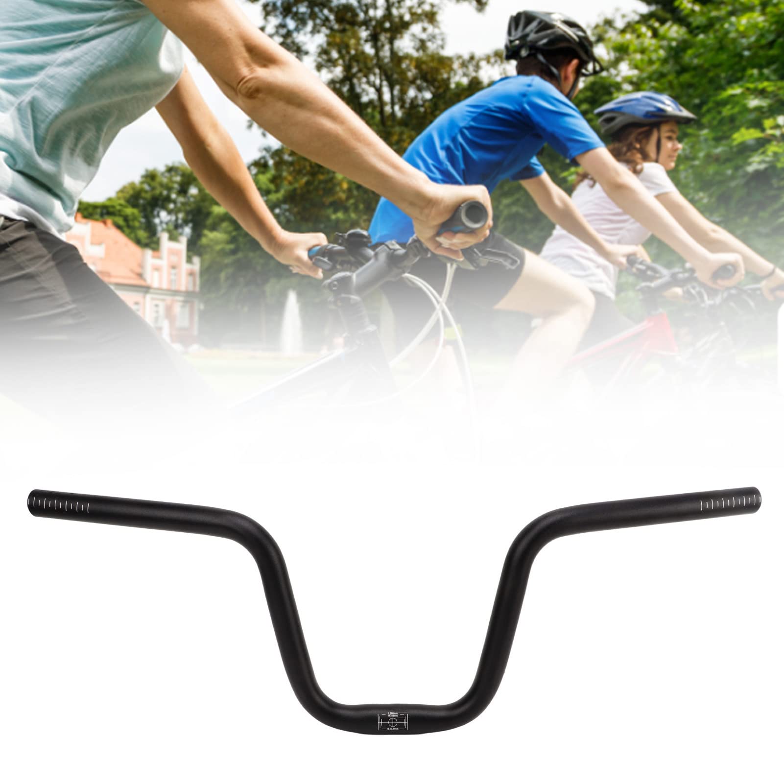 RiToEasysports Bike Riser Handlebar, 25.4mm Diameter 580mm Extra Long ...