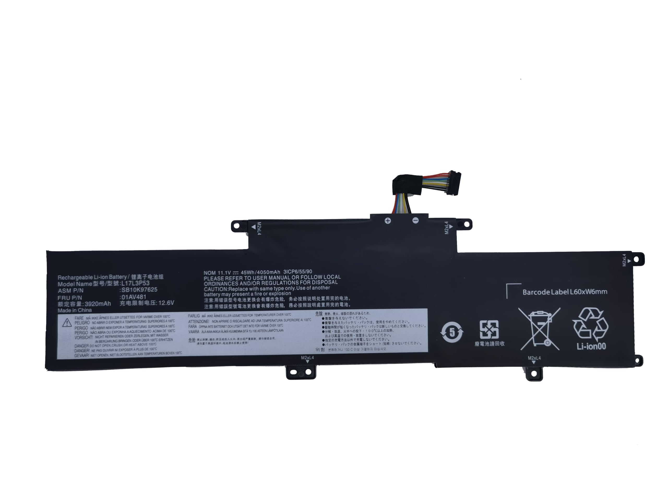 Amazon.com: NBULBL L17L3P53 Laptop Battery Replacement for Lenovo ...