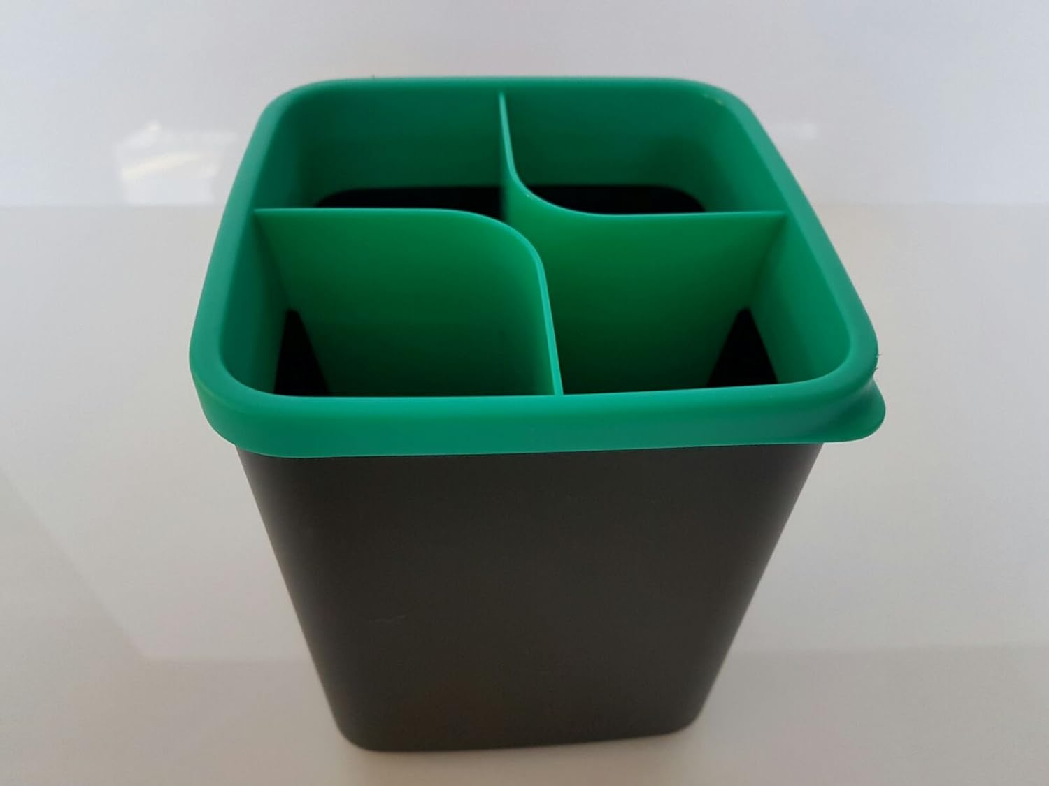 Tupperware Neo Order 4 Compartment Divided Storage Pot Black Turquoise ...
