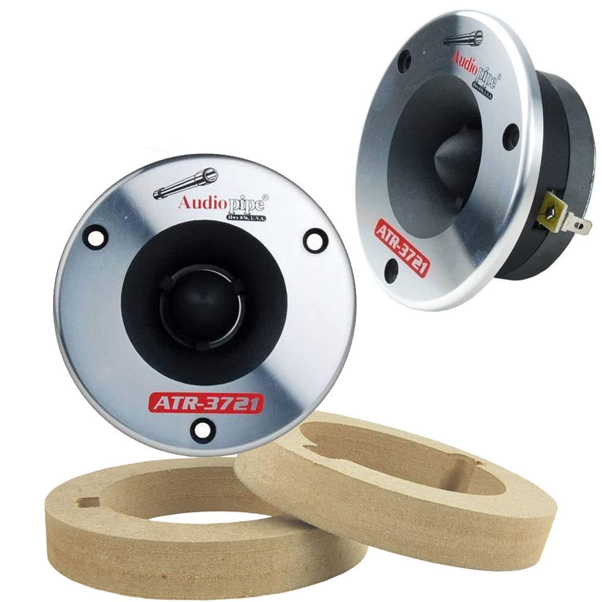 Amazon.com: Audiopipe 1-Pair Titanium Super Bullet Tweeters 350W Max 4 ...