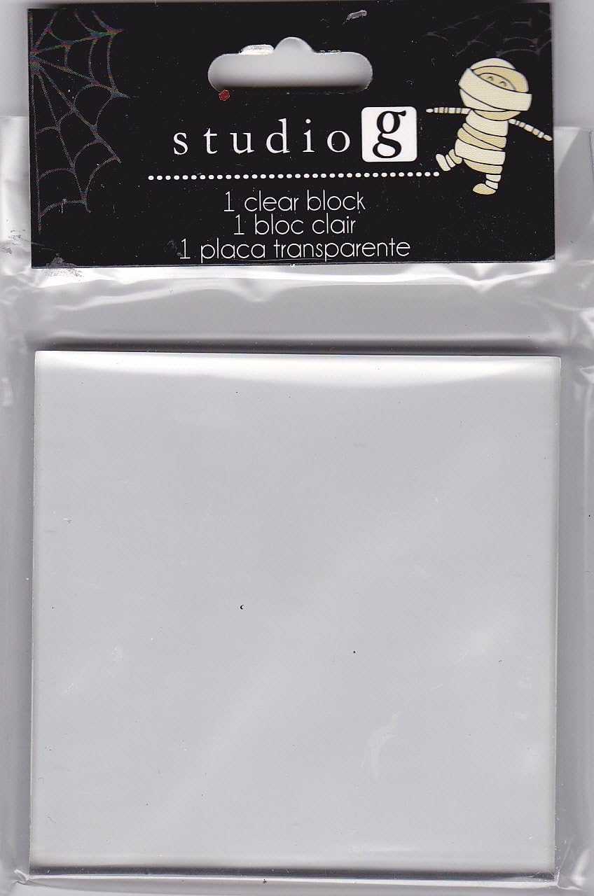 Amazon.com: Studio G Clear Acrylic Block for Clear or Cling Stamps ...