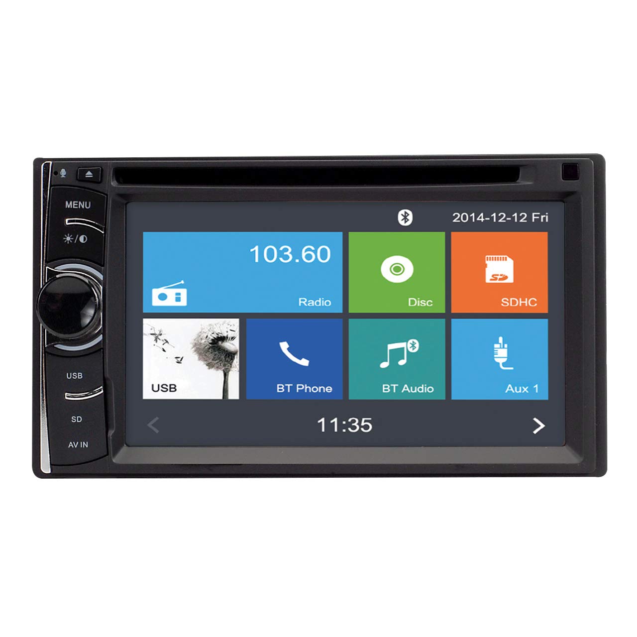 MAGNADYNE M2 Double Din Touch Screen Multimedia RV Stereo Receiver w ...