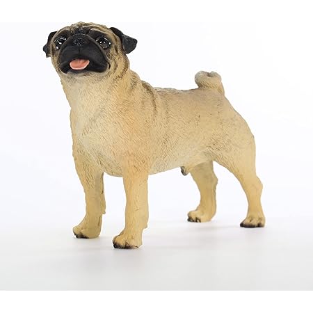 Amazon.com: Realistic Life Size Pug Statue Detailed Sculpture Glass ...