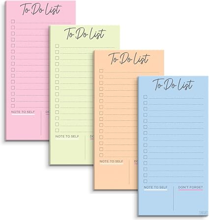 S&O Colorful Magnetic To Do List for Refrigerator - 4 Pack Magnetic ...