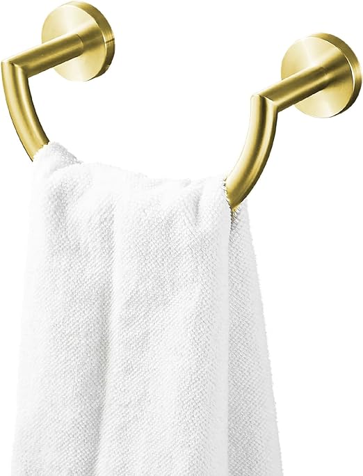 Amazon.com: BigBig Home Brushed Gold Hand Towel Holder, Bathroom Towel ...