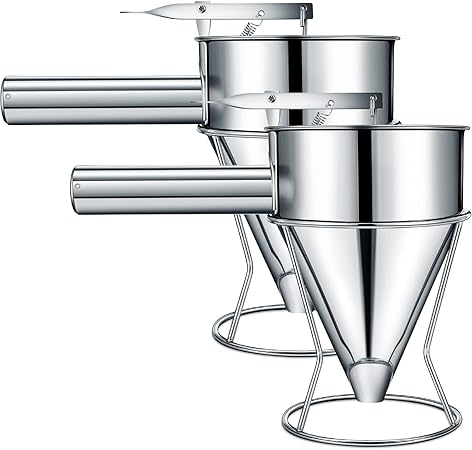 Amazon.com: Irenare 2 Pcs Stainless Steel Pancake Batter Dispenser ...