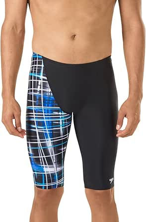 Amazon.com : Speedo Men's Swimsuit Jammer PowerFlex Eco Laser Sticks ...