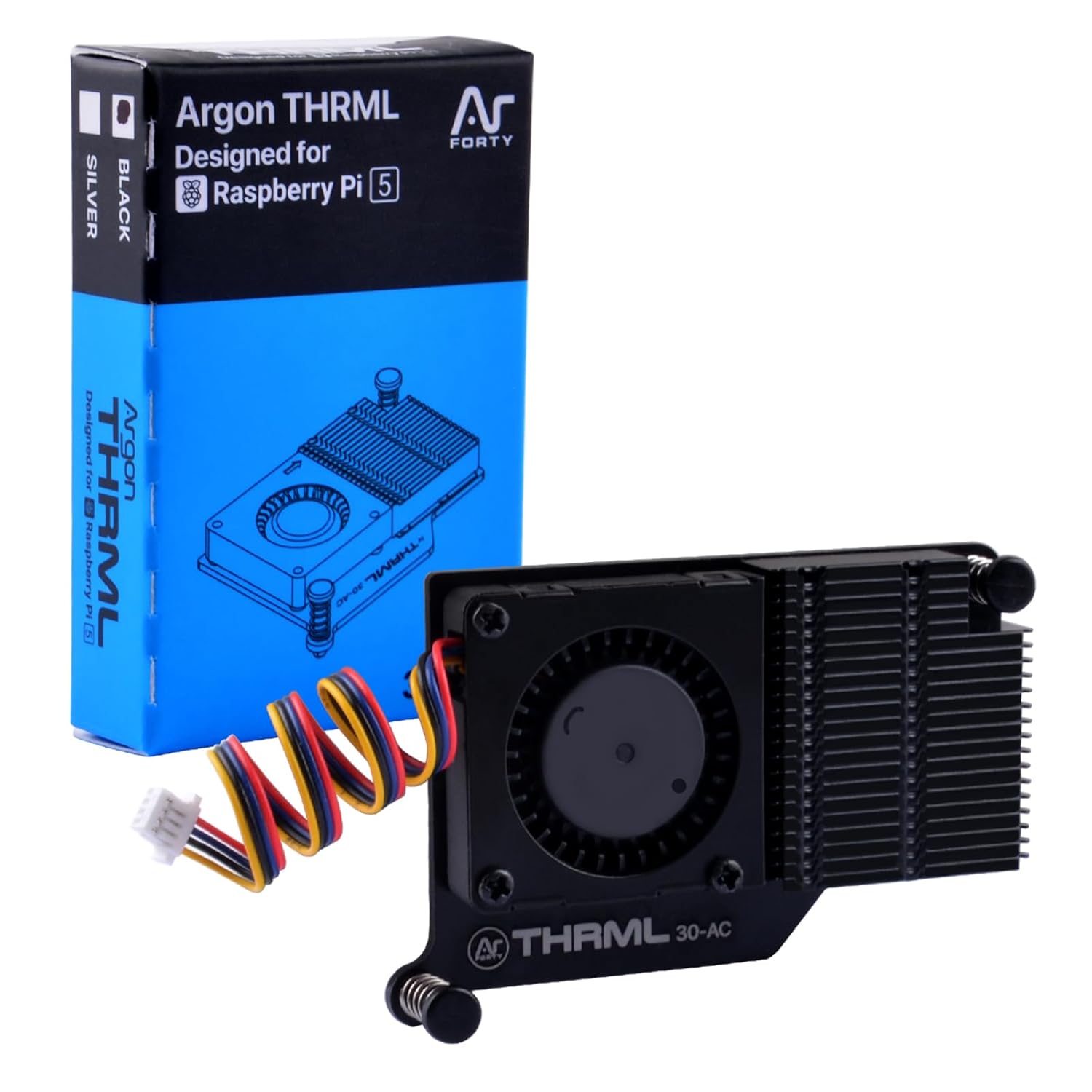 Argon THRML Active Cooler With 30mm PWM blower fan for Raspberry Pi 5 ...