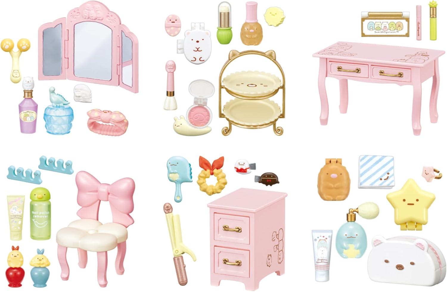 Amazon.co.jp: リーメント サンエックスすみっコぐらし 夢のメイクアップドレッサー 1BOX 約H115×W70×D50mm ...