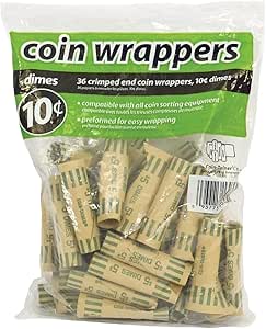 Coin-Tainer Dime Paper Coin Wrappers, Pack of 36 : Amazon.ca: Office ...