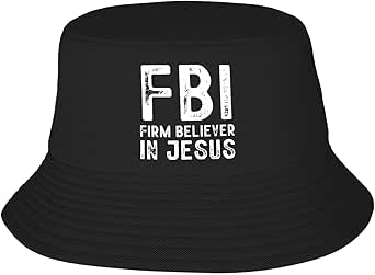 YvoneDBrownn Vintage FBI Firm Believer in Jesus Bucket Hat for Men and ...
