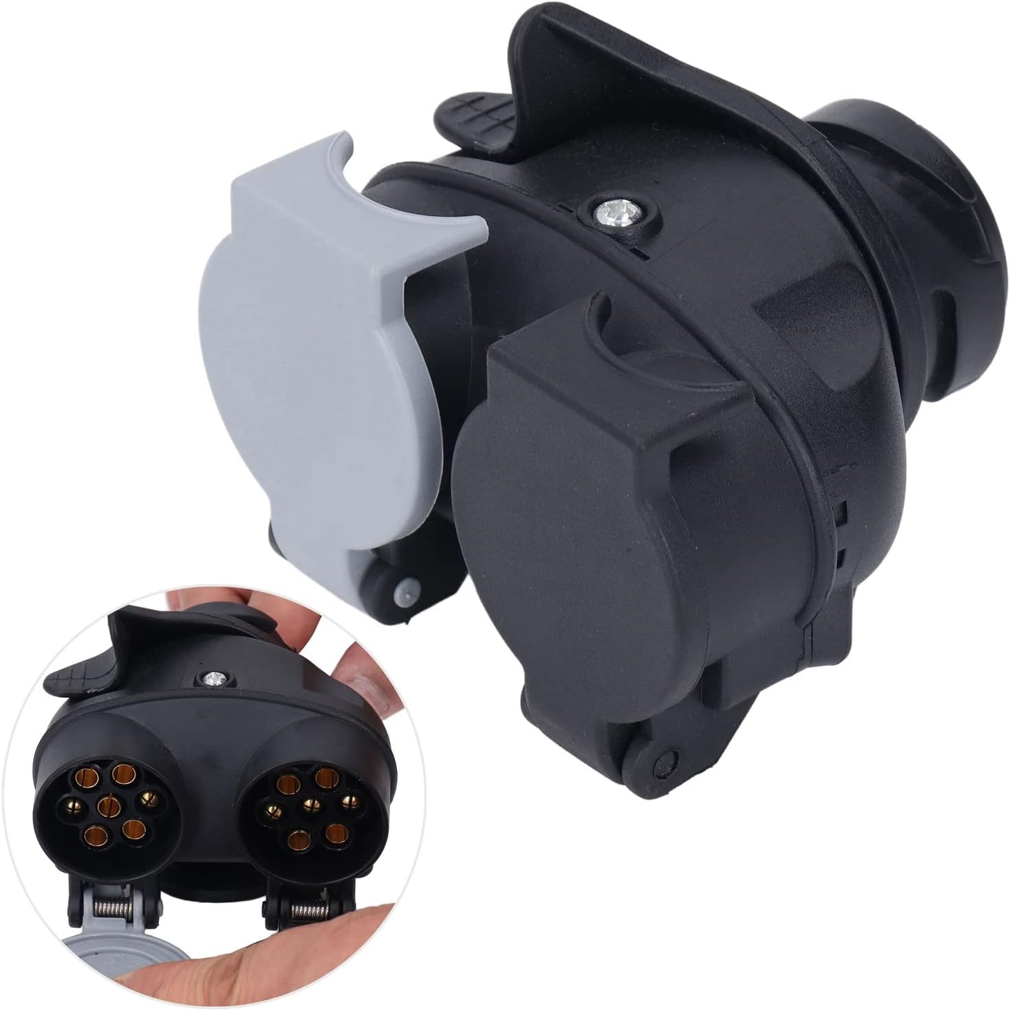 Amazon.com: Trailer Plug Adapters, Round Trailer Adapter, 13 Pin to ...