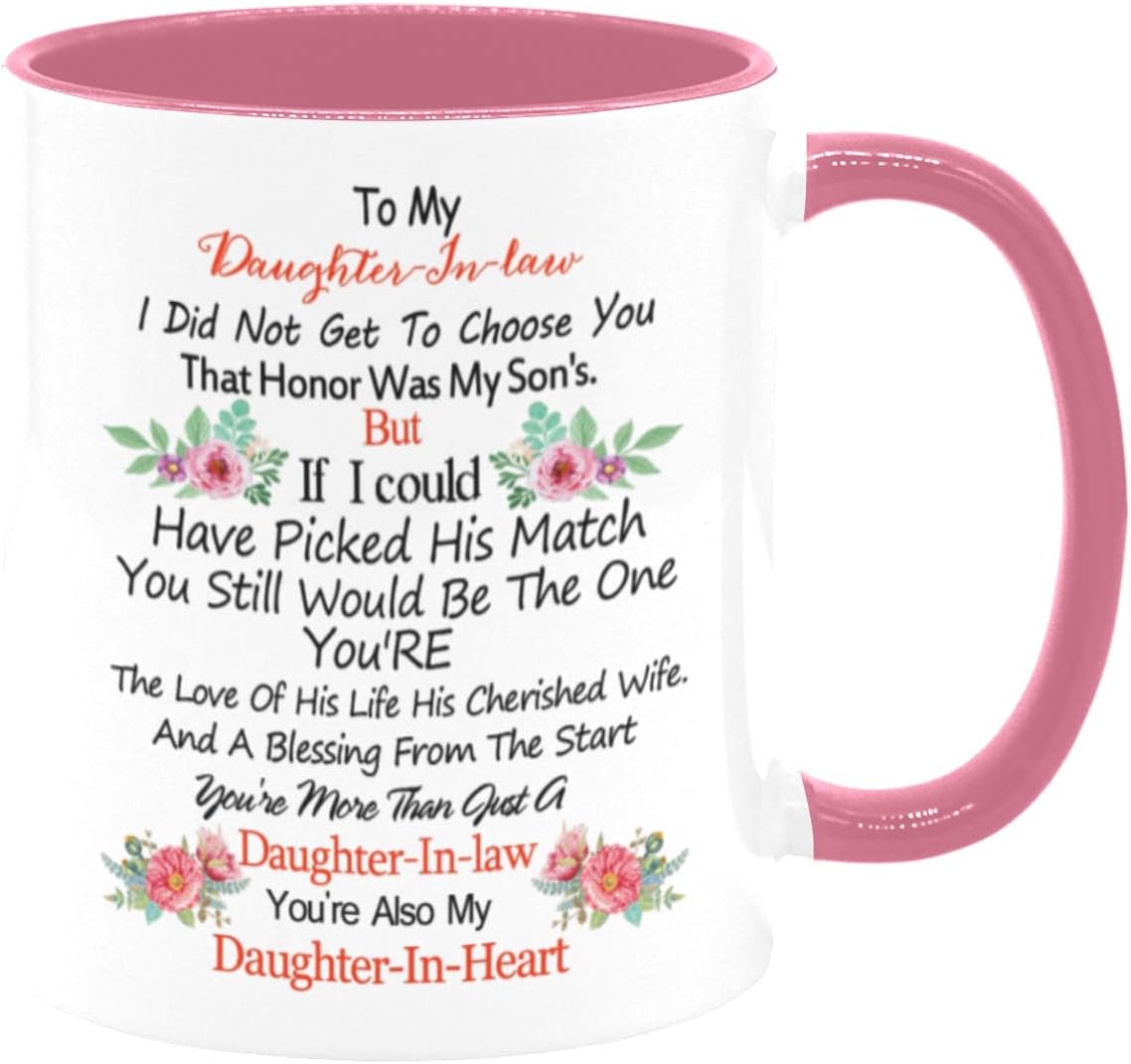 Amazon.com: Kwieema Daughter- In- Law Coffee Mug To My Dear Daughter In ...