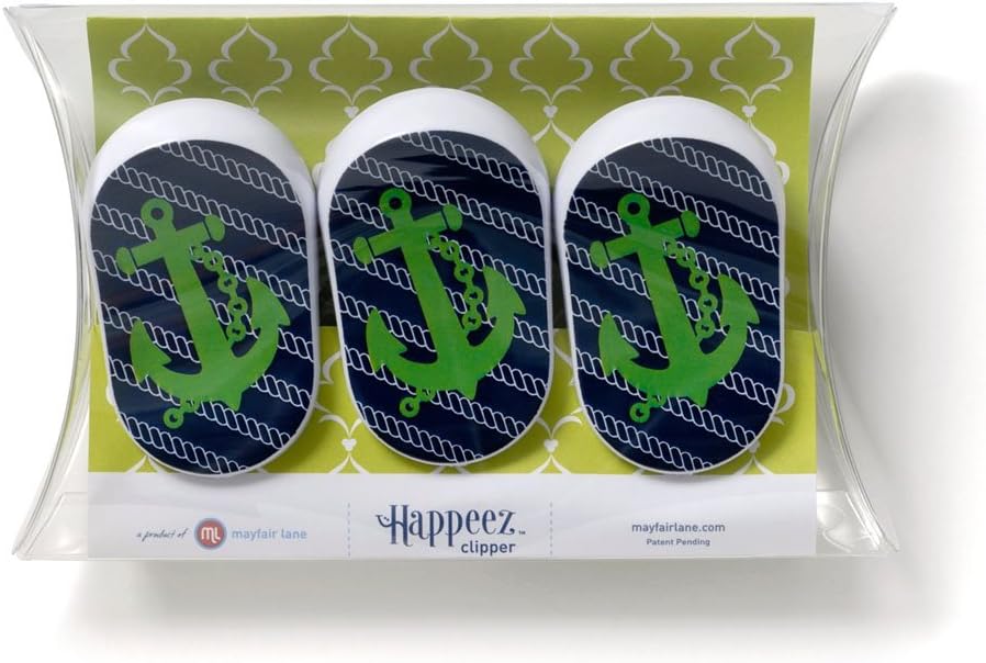 Amazon.com : Mayfair Lane Happeez Clipper, Anchor, Pack of 3 (C9121 ...