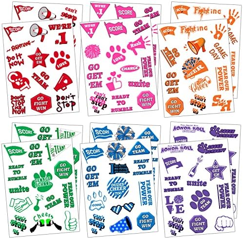 Amazon.com : Blue Go Team We Are Number 1 Tattoos (set of 72) School ...