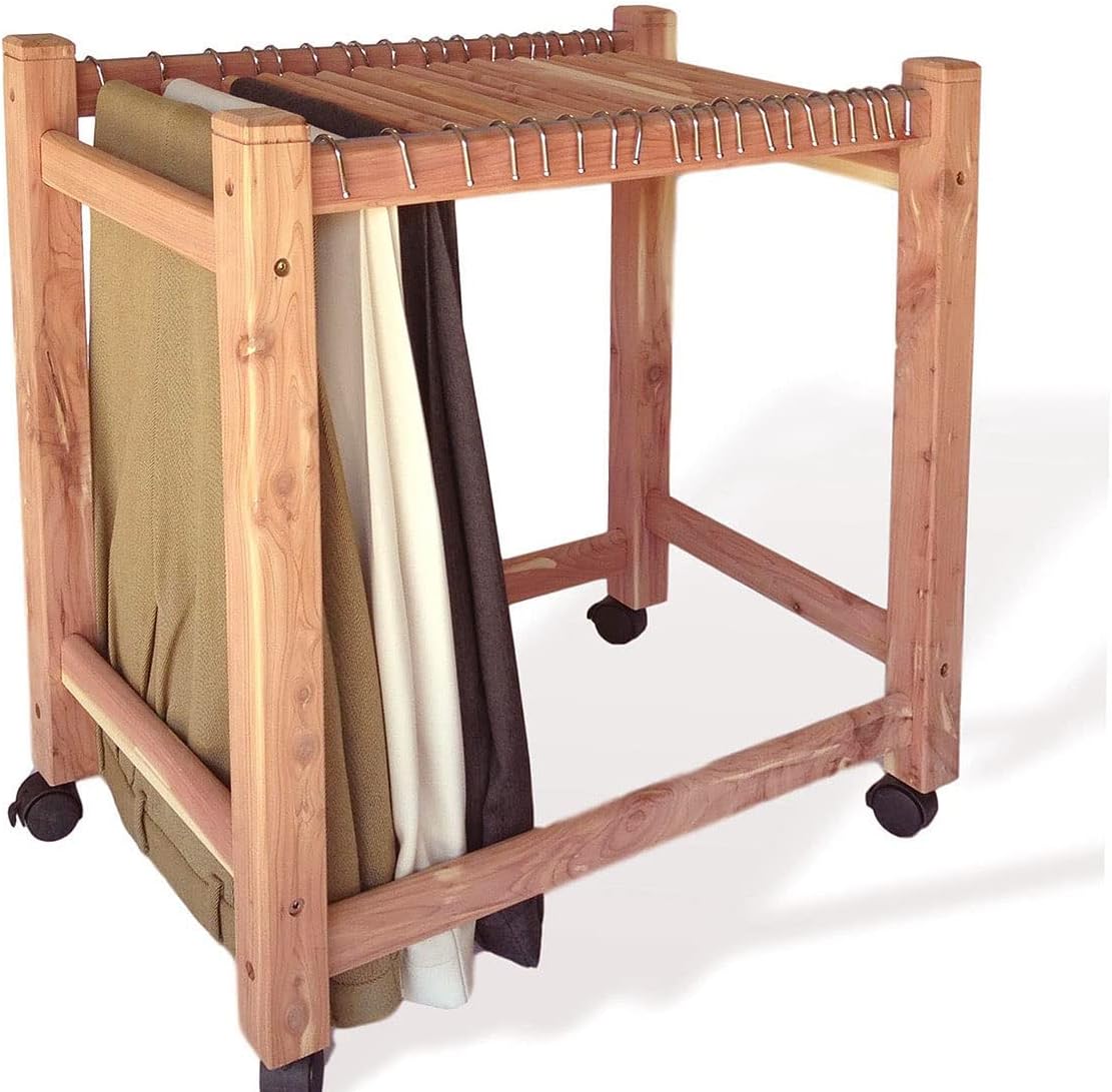 Amazon.com: Cedar Elements Aromatic Red Cedar Rolling Pant Trolley ...