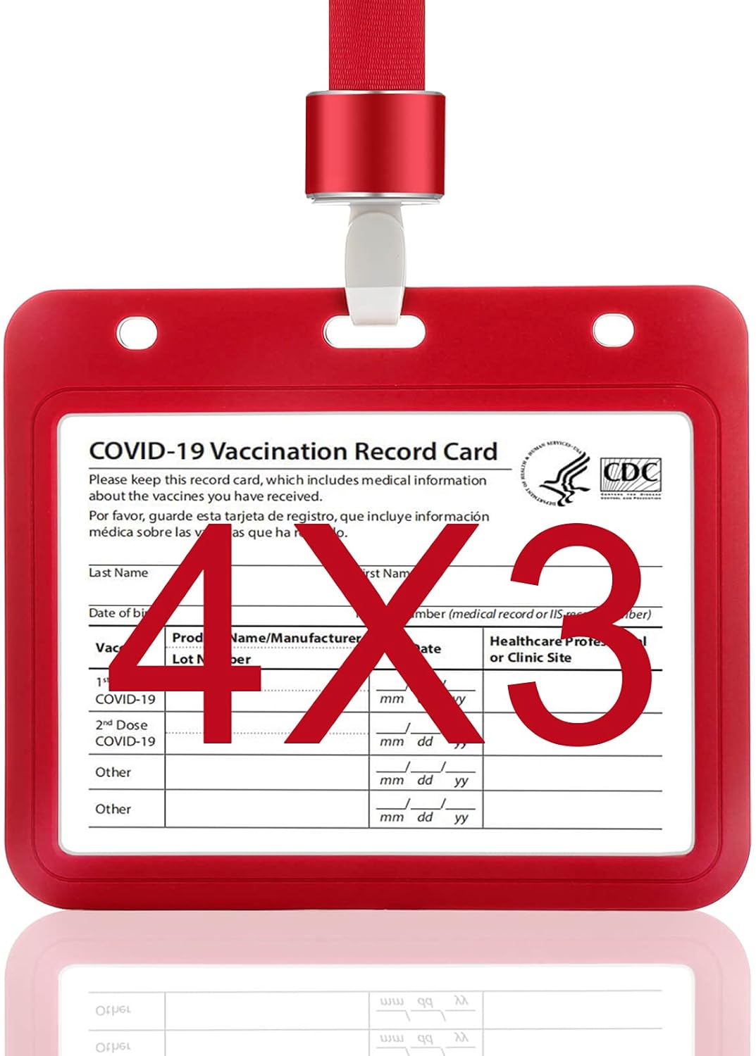 Amazon.com : Vaccine Card Protector, CDC Vaccination Card Protector 4 X ...