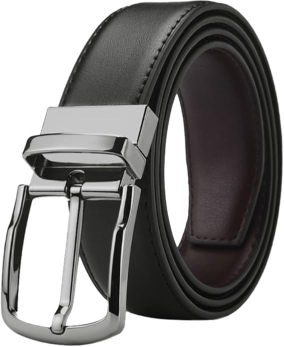 Cinturones Hombre,Cinturón Hombre Reversible, Hebilla Giratoria ...