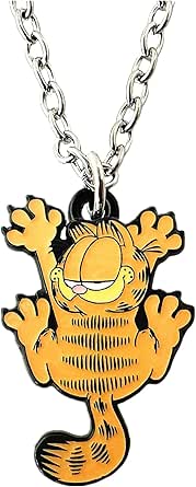 Amazon.com: DEZHAN Cartoon Garfield Necklace, Zinc Alloy Torque for ...