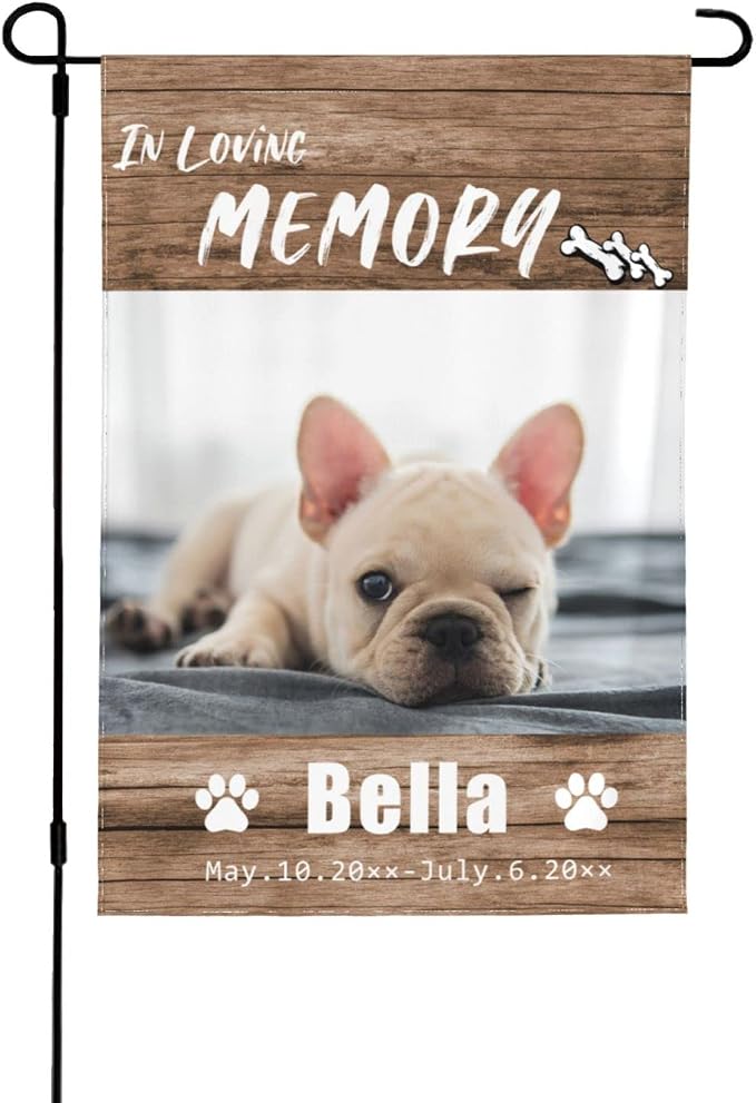 Amazon.com : Pet Memorial Garden Flag, Pet Memorial Gifts Add Dogs Cats ...