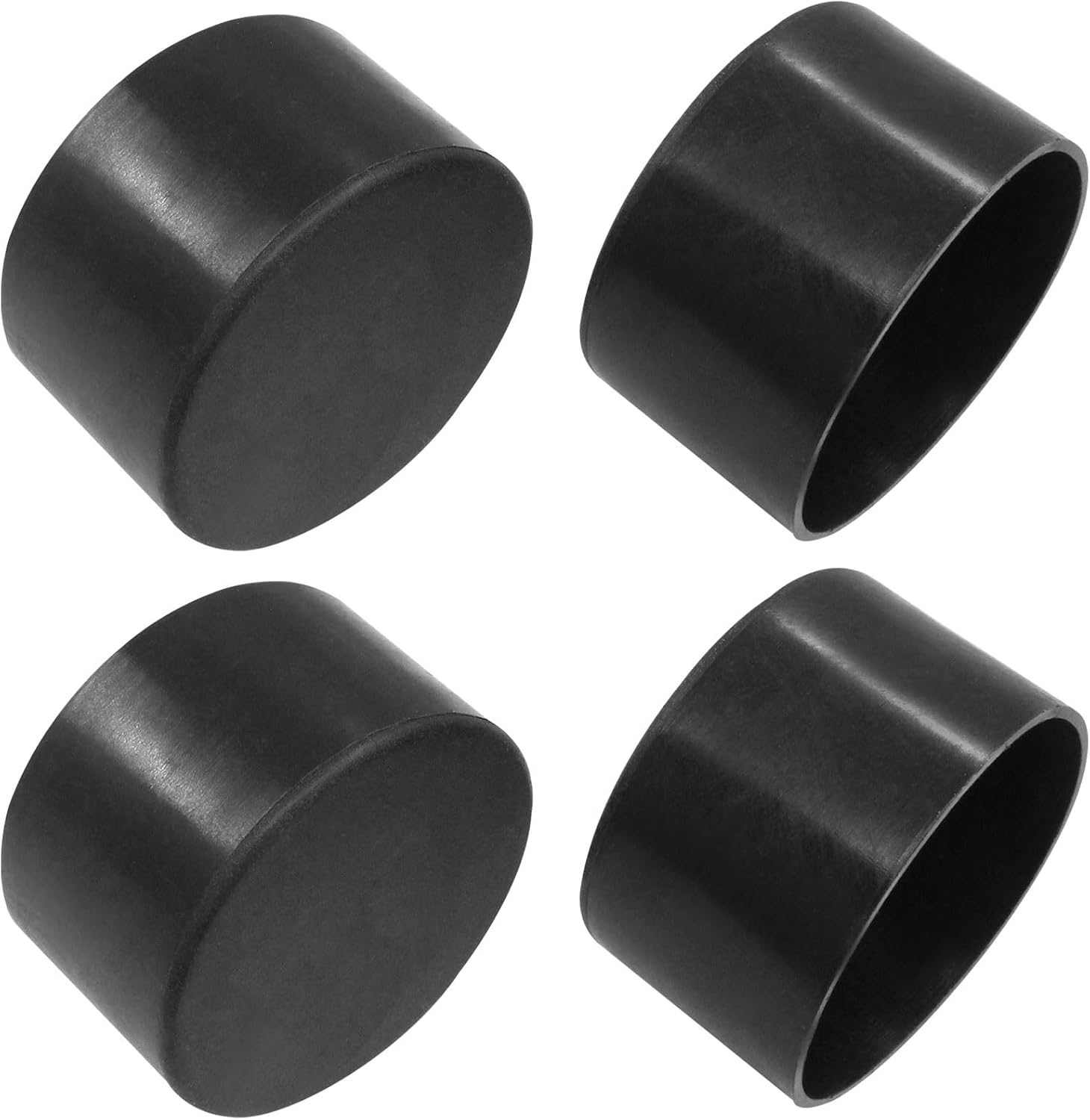 Verkelly 4 Pcs 2"(50mm) Round Plastic Leg Caps, Furniture Leg Caps ...