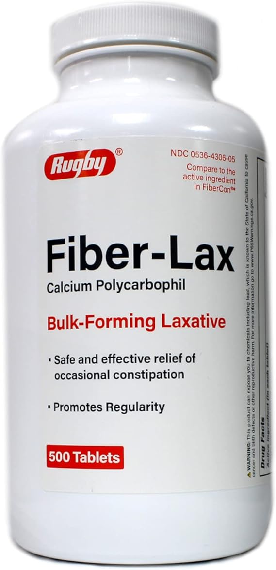 Amazon.com: Fiber-Lax Tablets 500 Mg, 500 ea : Health & Household
