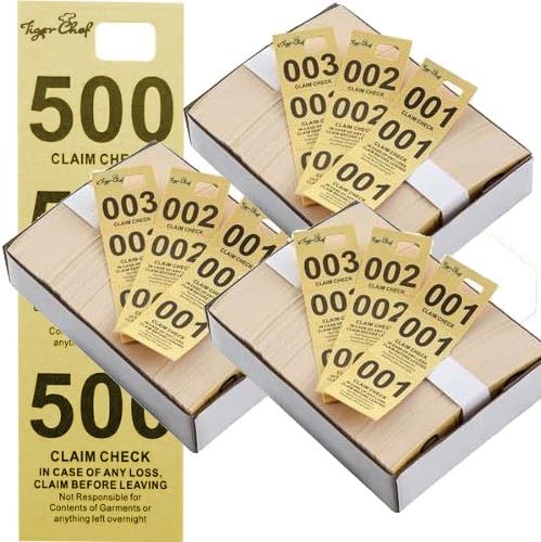 Amazon.com: Tiger Chef Coat Checks, Green Colored Paper Coat Room Check ...