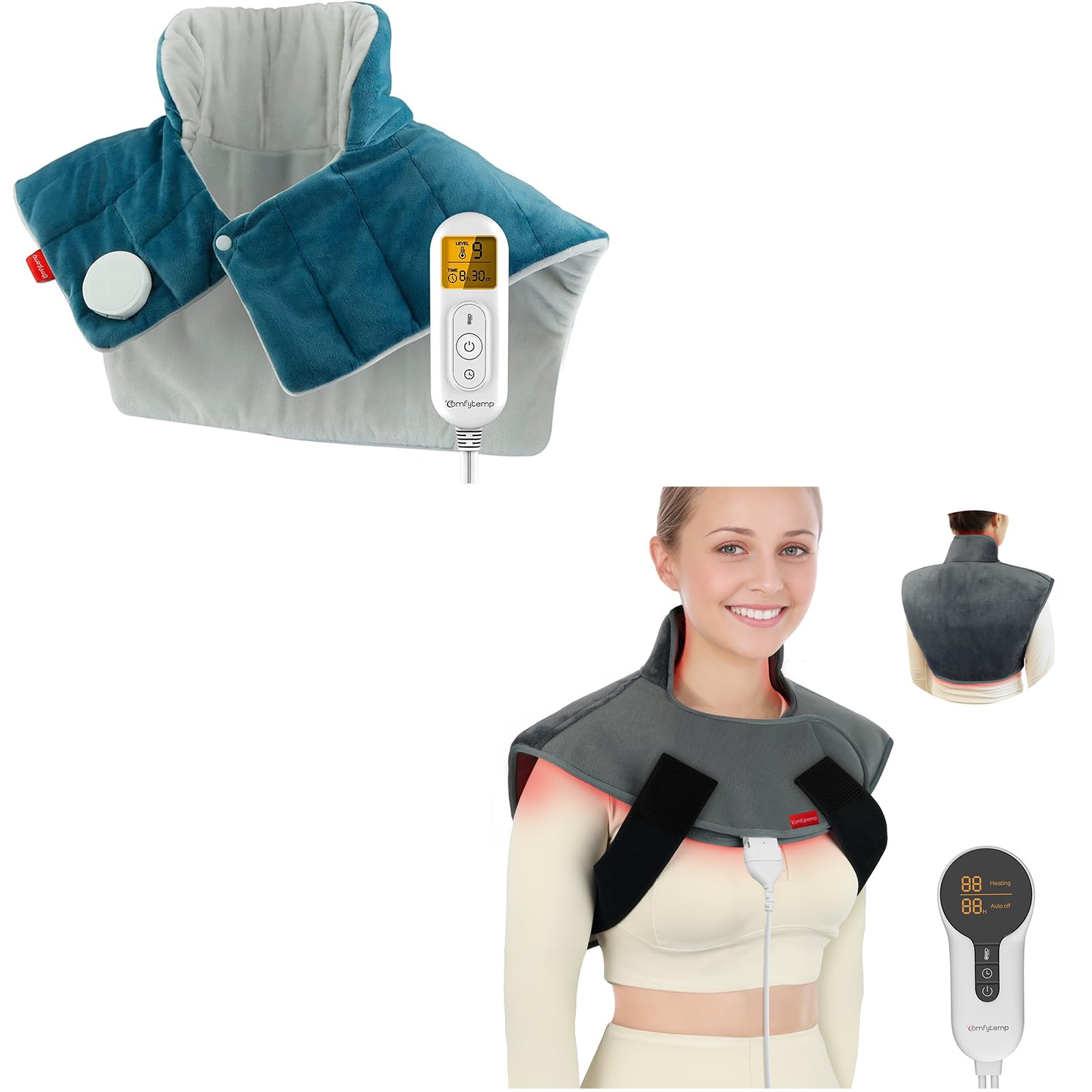 Amazon.com: Comfytemp Wearable Far Infrared Heating Pad and 2.6lb ...