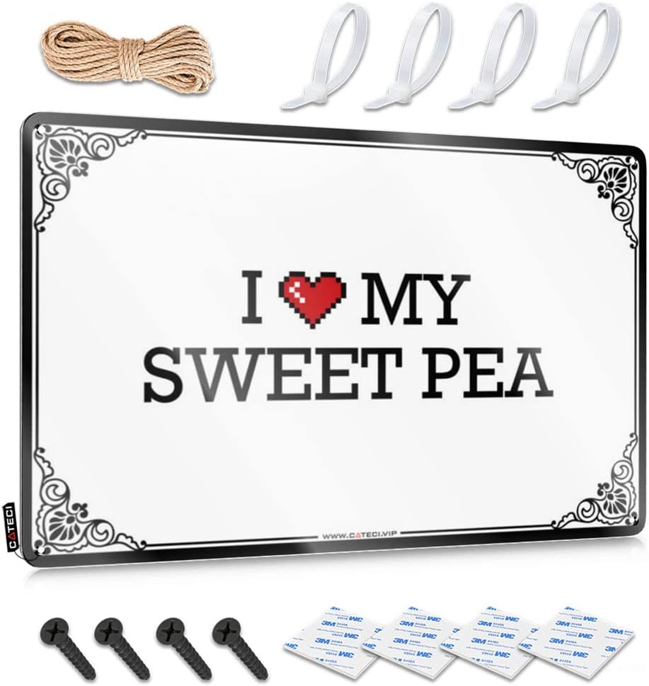 Letrero decorativo con texto en inglés I Love My Sweet Pea, Things For ...