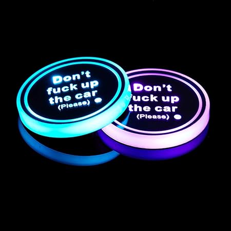 Amazon.com: LED Cup Holder Lights, 2pcs LED Car Coasterss with 7 Colors ...