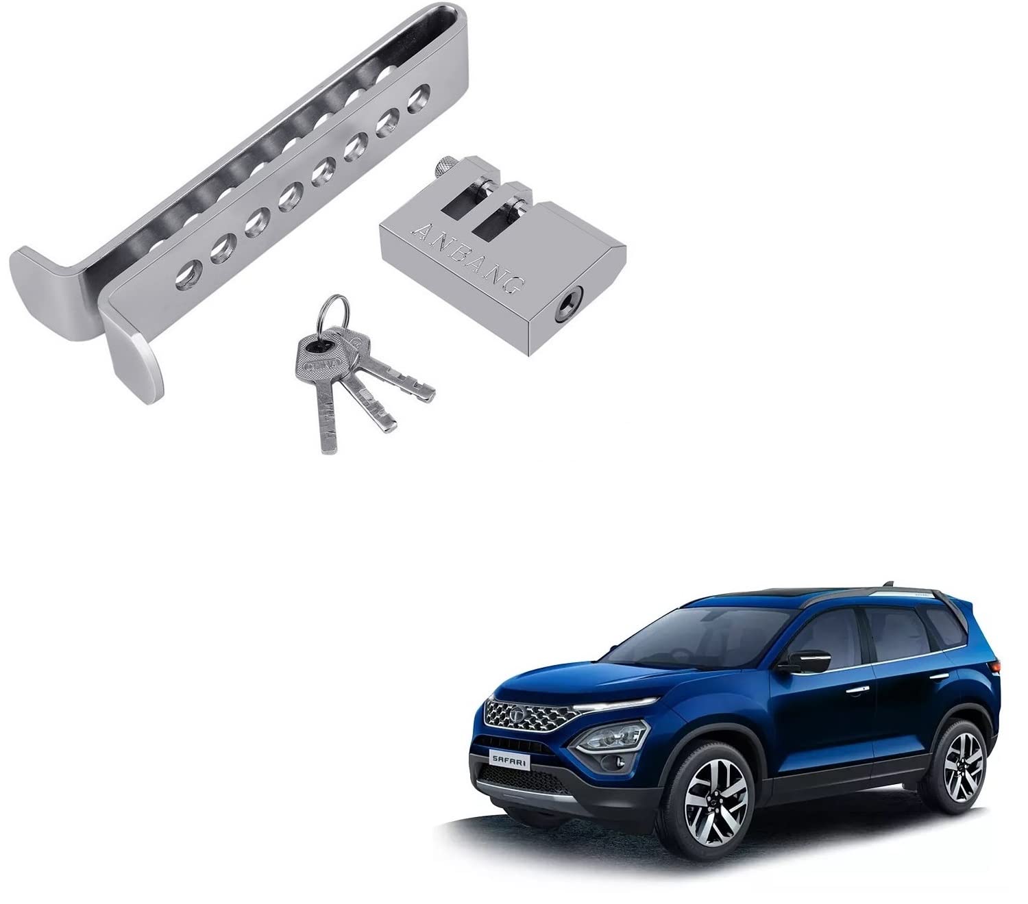 Auto Addict Car Clutch Lock Pedal Lock Rod or for Brake Clutch Throttle ...