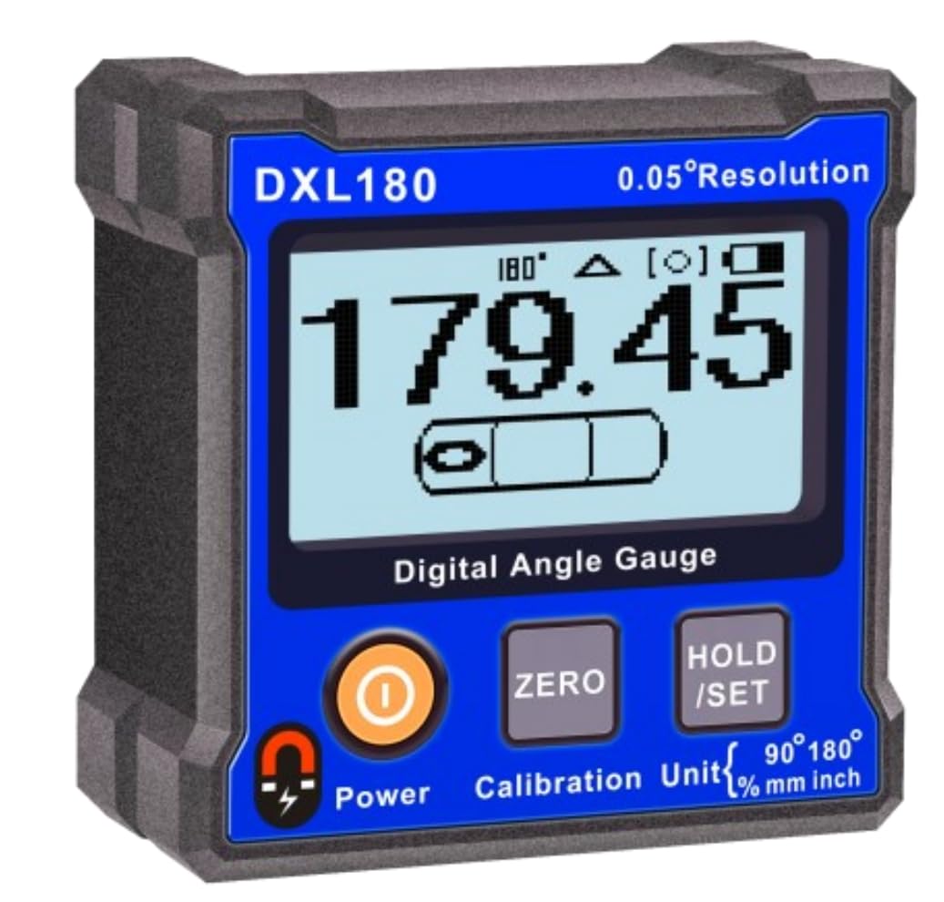 Digital Angle Finder Magnetic Protractor Angle Gauge - Cube Level Box ...