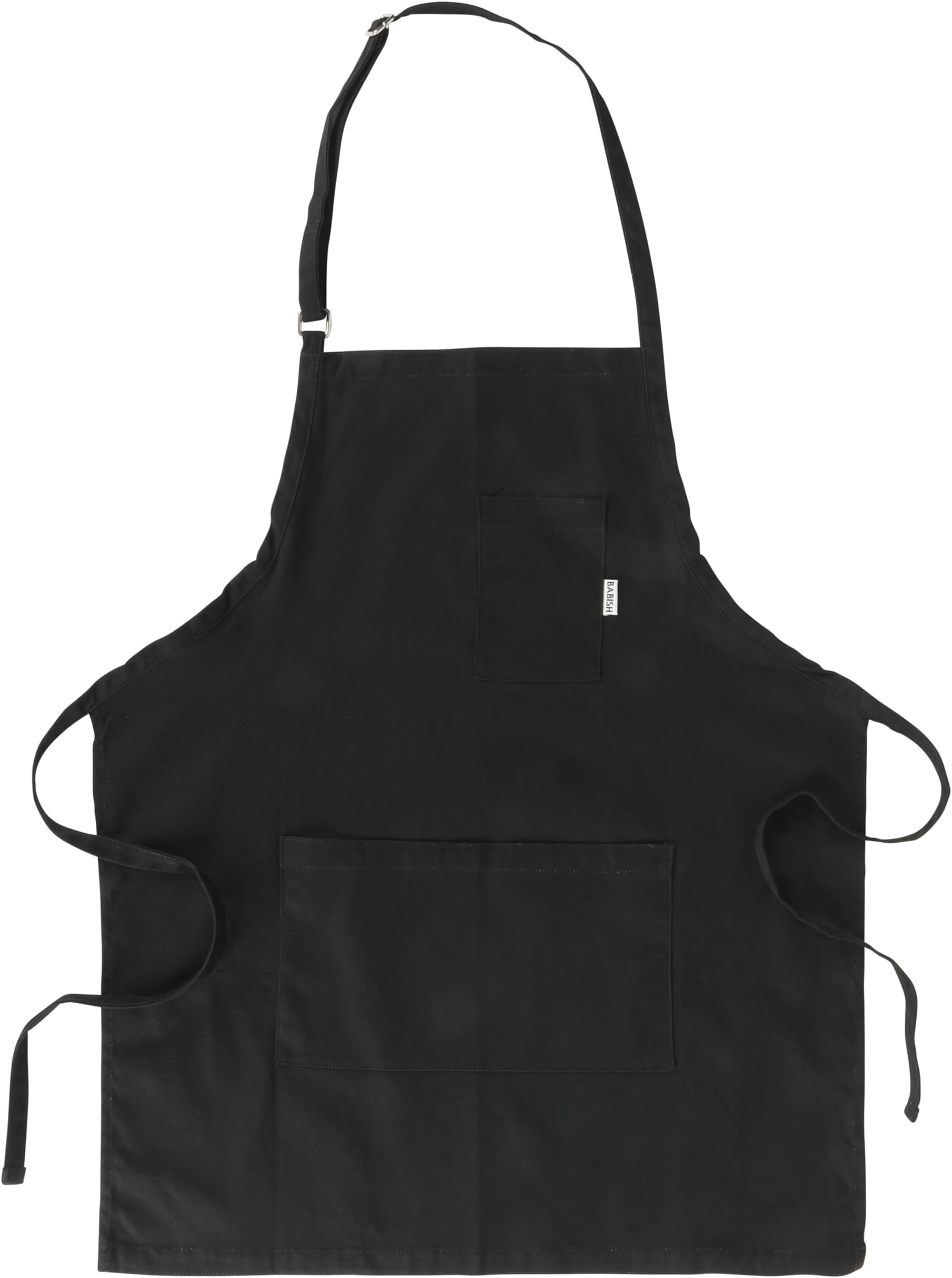 Amazon.com: Babish 100% Cotton Kitchen Apron w/Roomy Front Pocket and ...