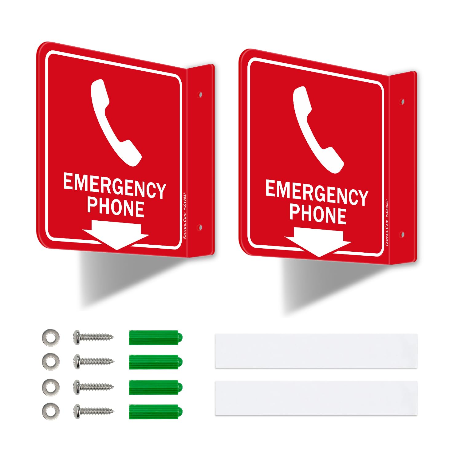 Amazon.com: Faittoo Emergency Phone Sign, 2 Pack Emergency Phone with ...