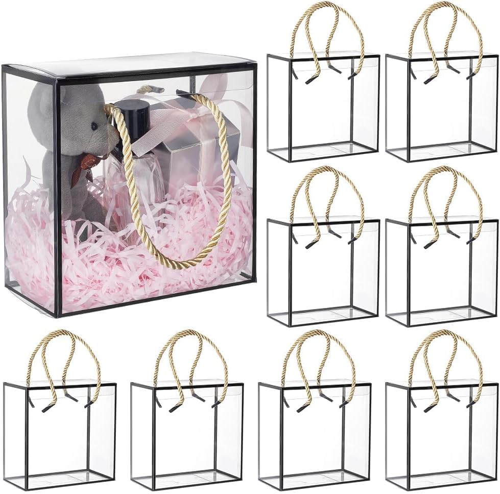 KASTWAVE Clear Gift Box, 10 Pcs Transparent Favor Boxes Clear Favor Box ...