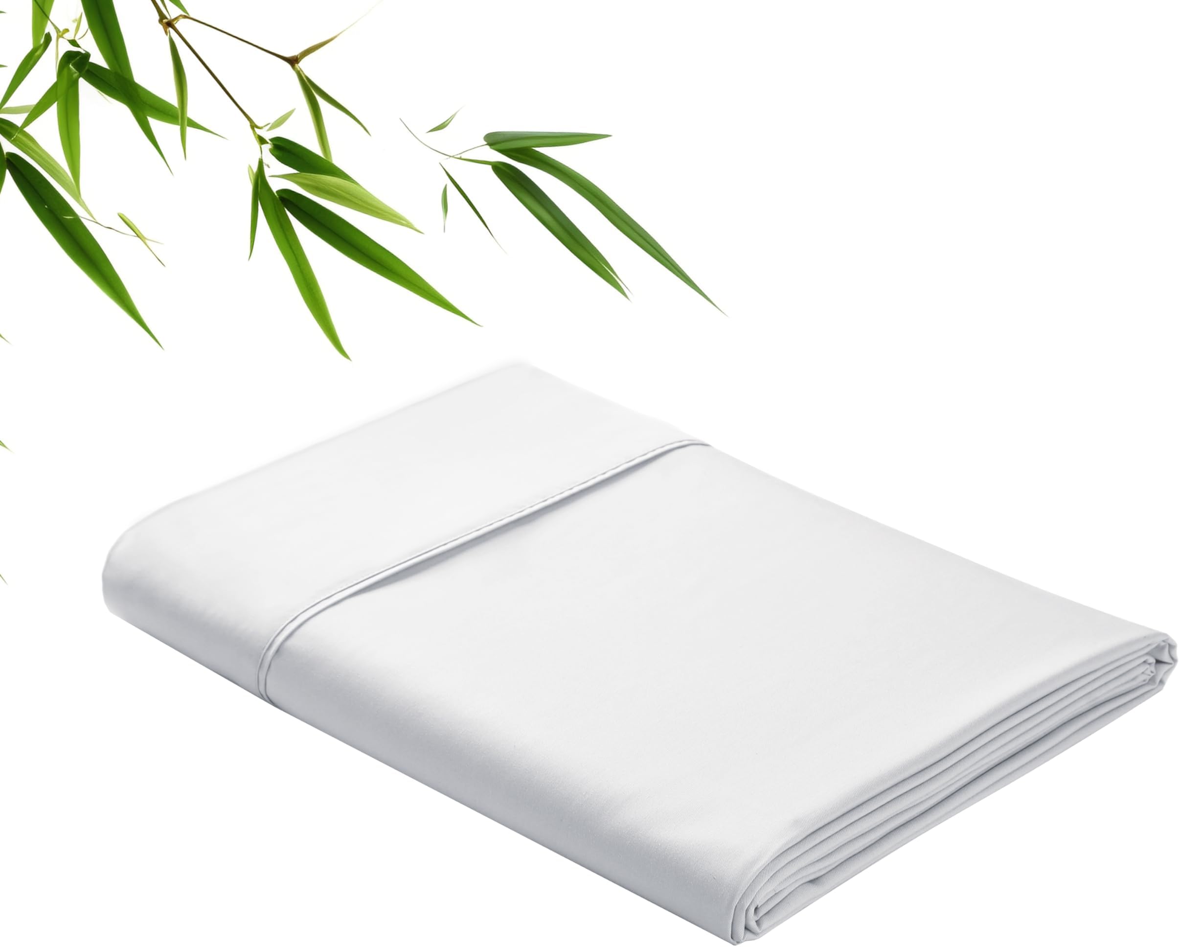 Amazon.com: Bamboo Viscose Flat Sheets Only, 400 Thread Count Sateen ...