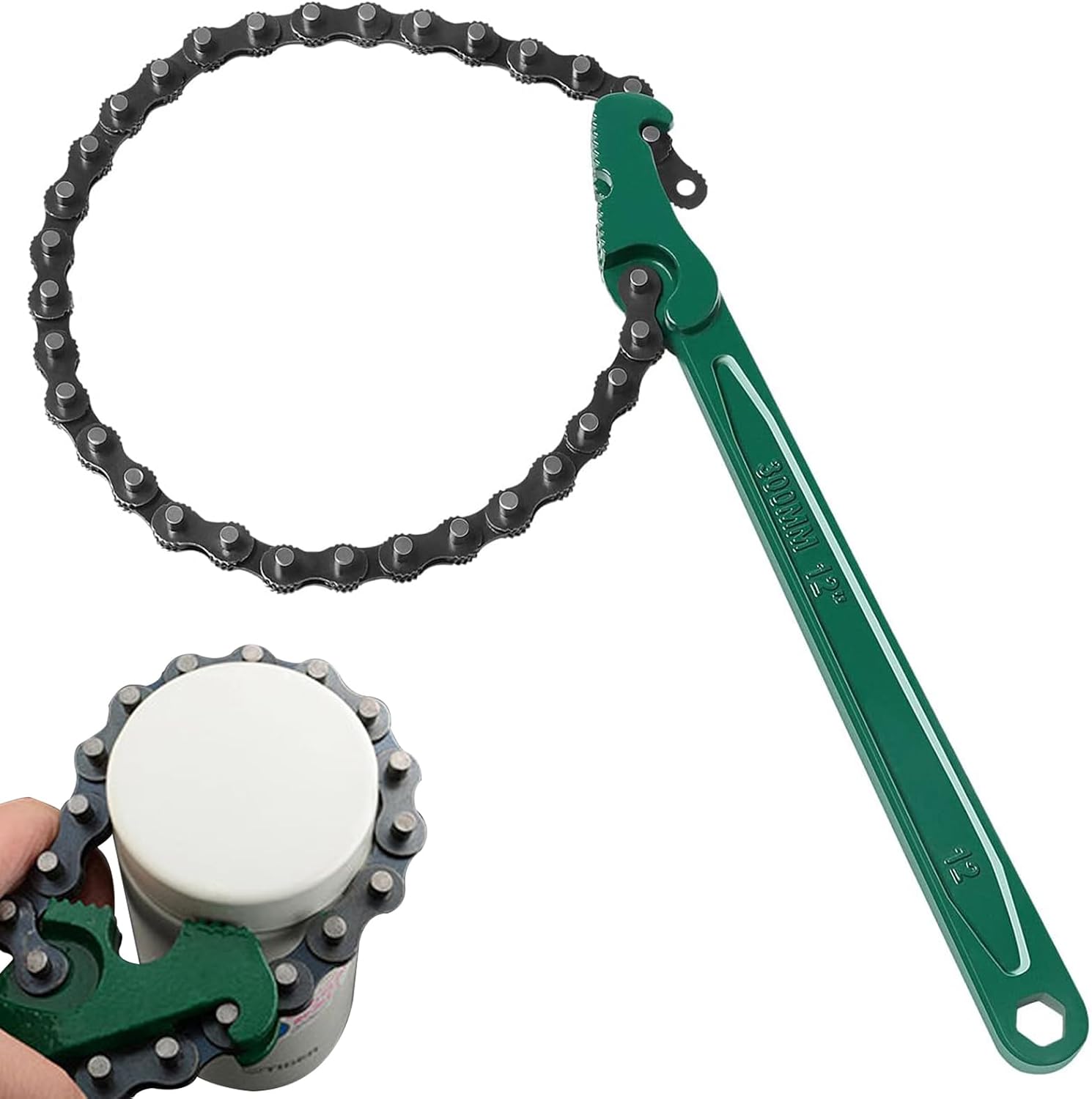Amazon.com: KOOTANS 12 Inch Heavy Duty Reversible Chain Wrench Fits 1.5 ...