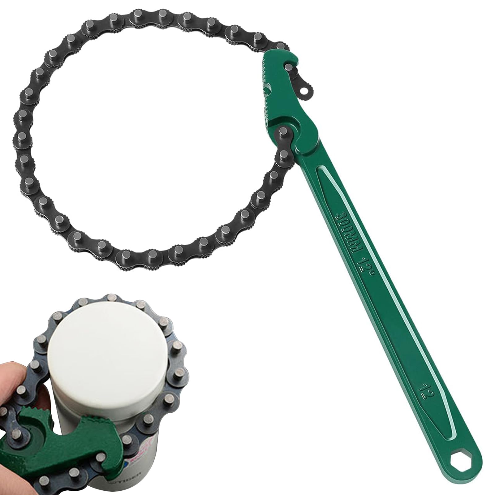 Snapklik.com : KOOTANS 12 Inch Heavy Duty Reversible Chain Wrench Fits ...