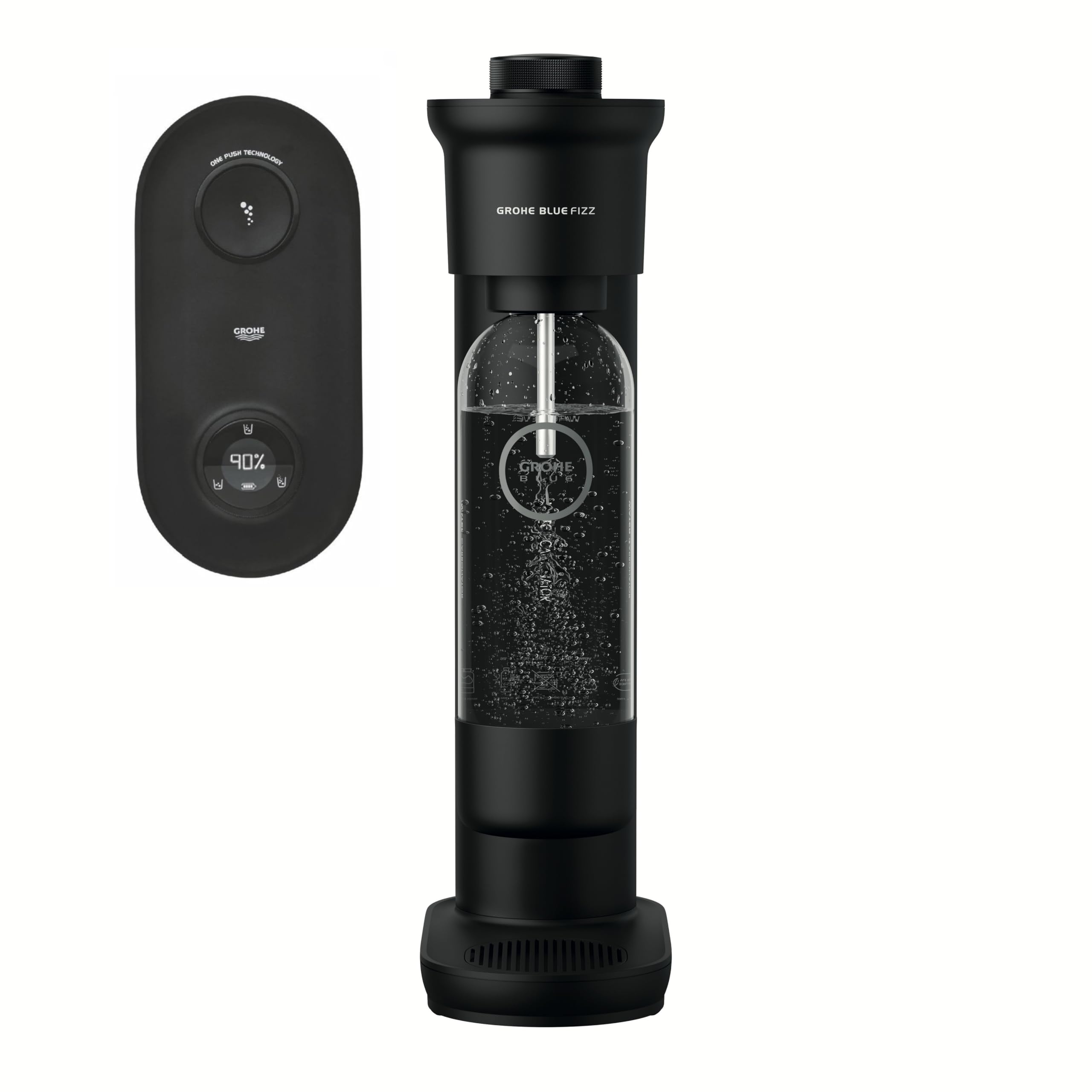 GROHE Blue Fizz Advanced Water Carbonator (CO₂ Level Display, 3 ...